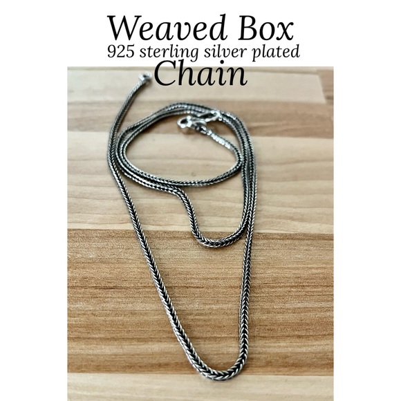 Jewelry | 15 Mm Silver Weaved Box Chain 16 18 Or 2 Inch | Poshmark